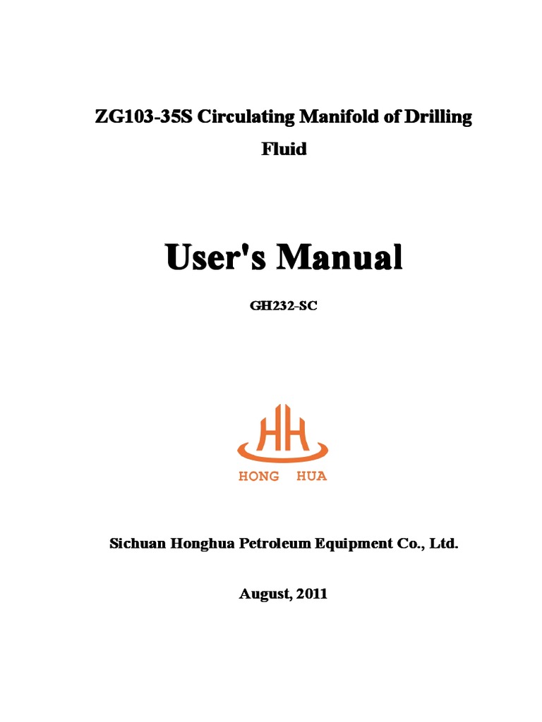 Circulating Manifold of Drilling Fluid User Manual | PDF | Valve | Pipe ...