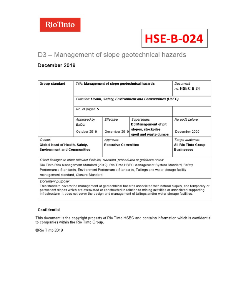 RT Slope Geotechnical Hazards Standard | PDF | Geotechnical Engineering ...