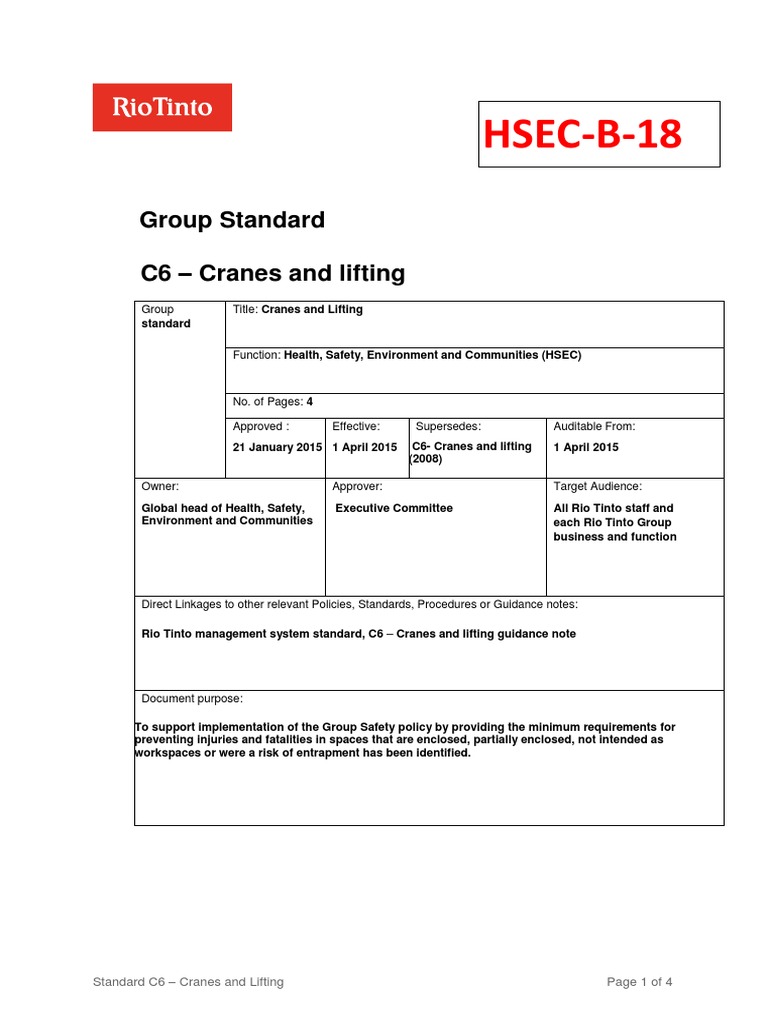 RT Cranes and Lifting Standard | PDF | Crane (Machine) | Elevator