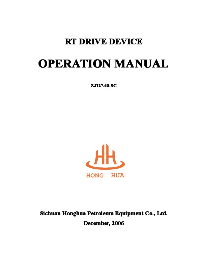 RT Drive Device User Manual | PDF | Gear | Electric Motor