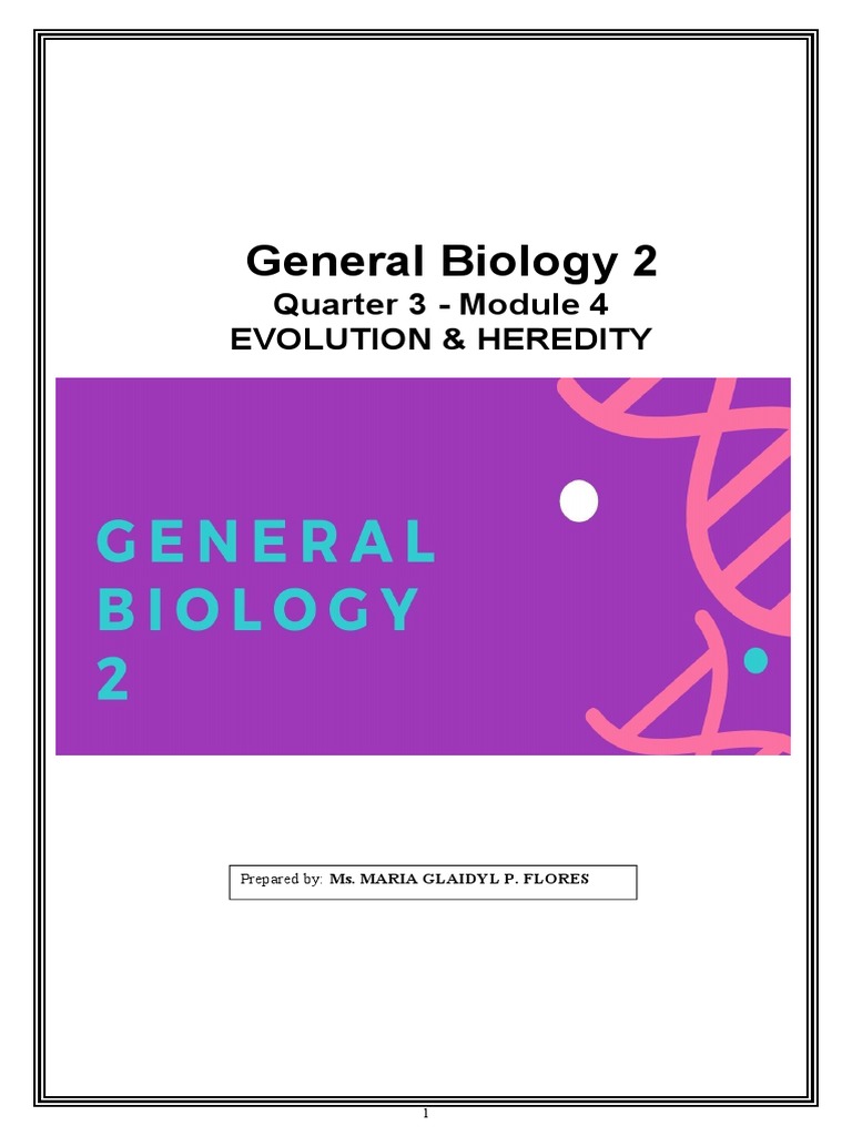 General Biology 2: Quarter 3 - Module 4 Evolution & Heredity | Download Free PDF | Taxonomy ...