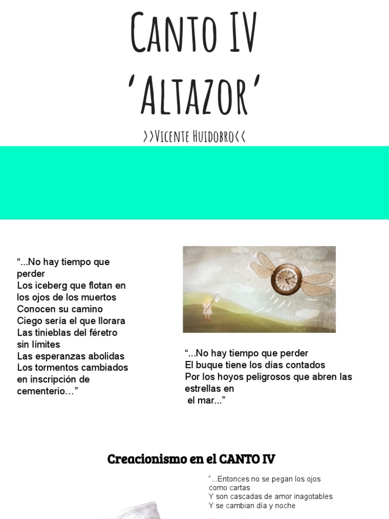 Canto IV Altazor' - Vicente Huidobro | PDF