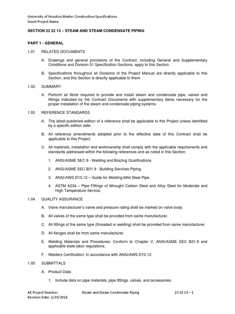 Steam and Steam Condensate P | PDF | Pipe (Fluid Conveyance) | Valve