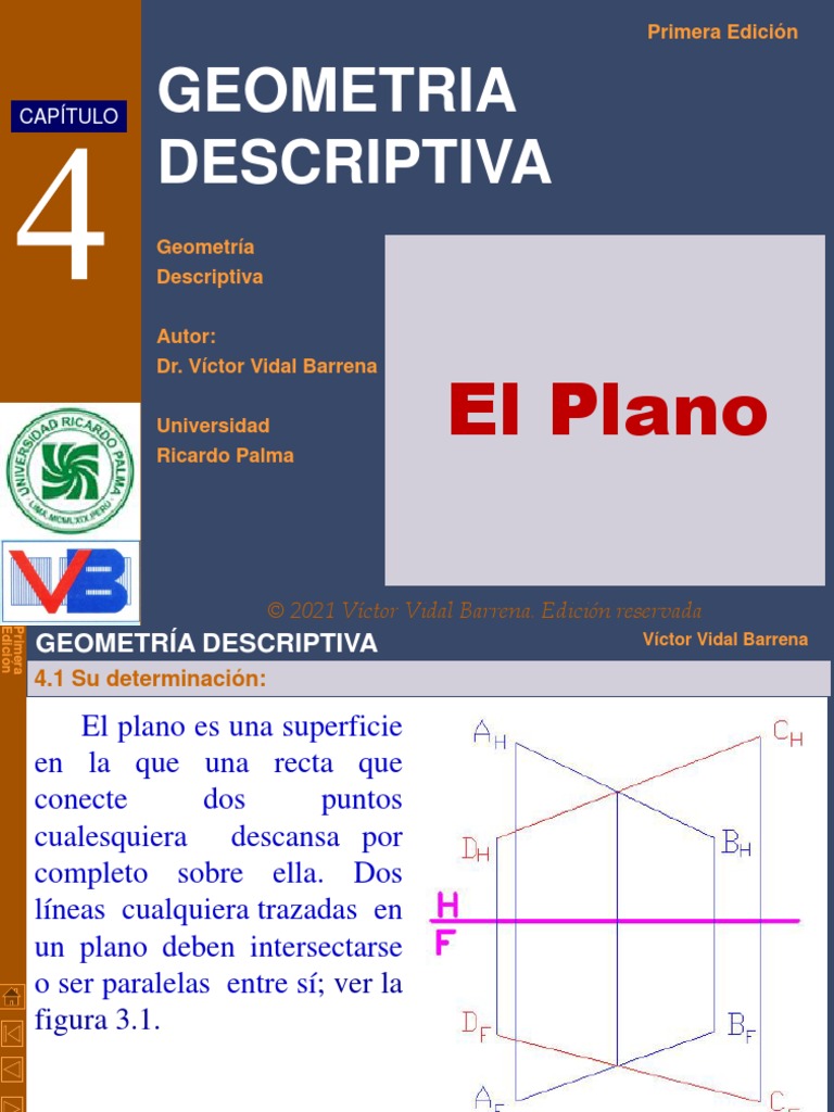 Capítulo 04 El Plano | PDF | Geometria plana) | Línea (geometría)