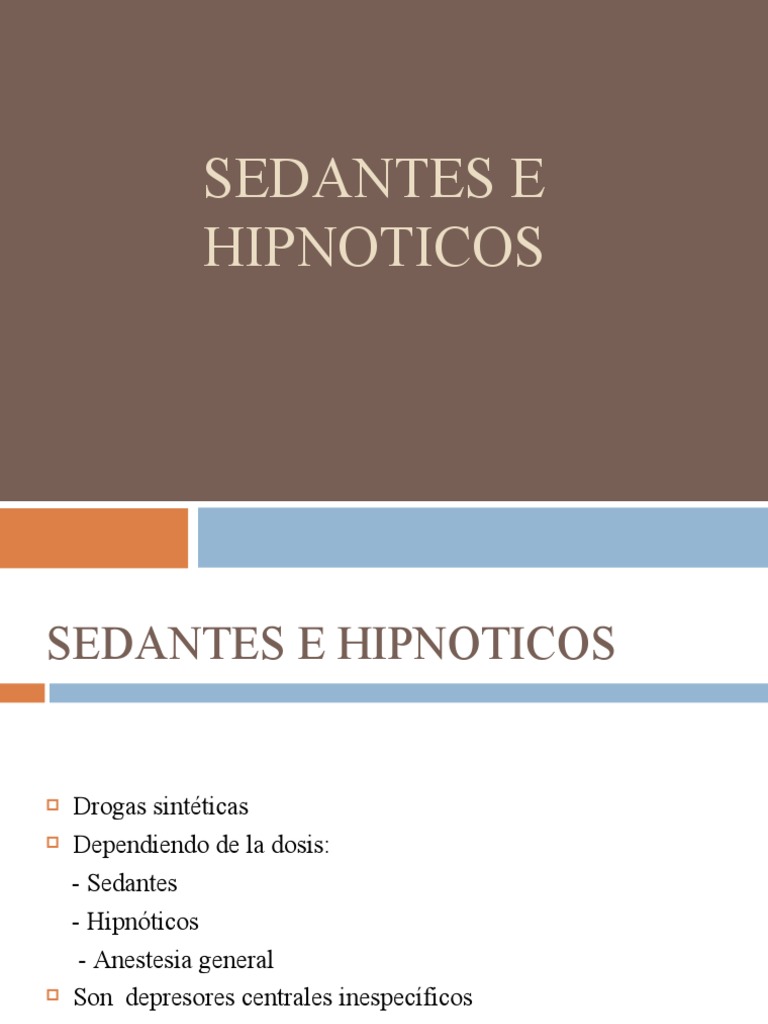 Sedantes e Hipnoticos - I - Fmhu - Unfv | PDF | Benzodiazepinas ...