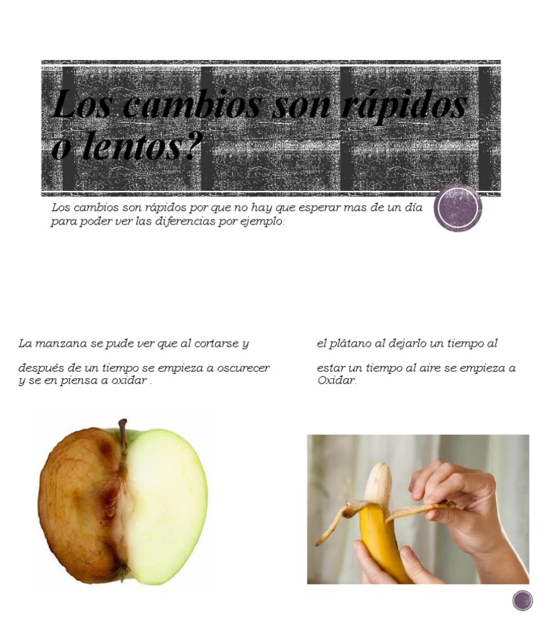 Los Cambios Son Rápidos o Lentos Oderay | PDF