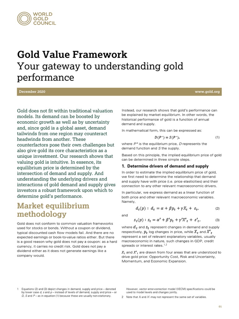 Gold Value Framework: Your Gateway To Understanding Gold Performance ...