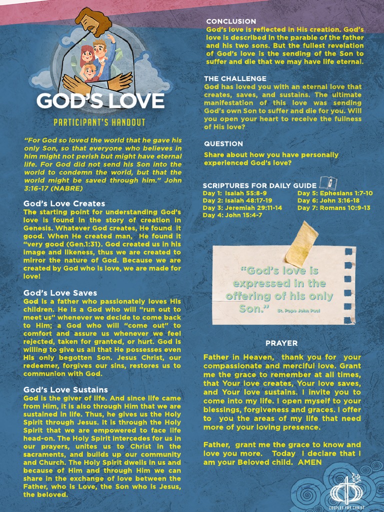 God' S Love: I Ci Pant ' S Handout | PDF