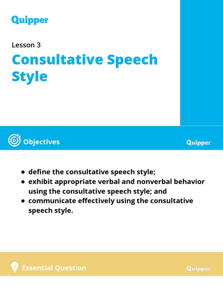 Consultative Speech Style Guide | PDF | Business