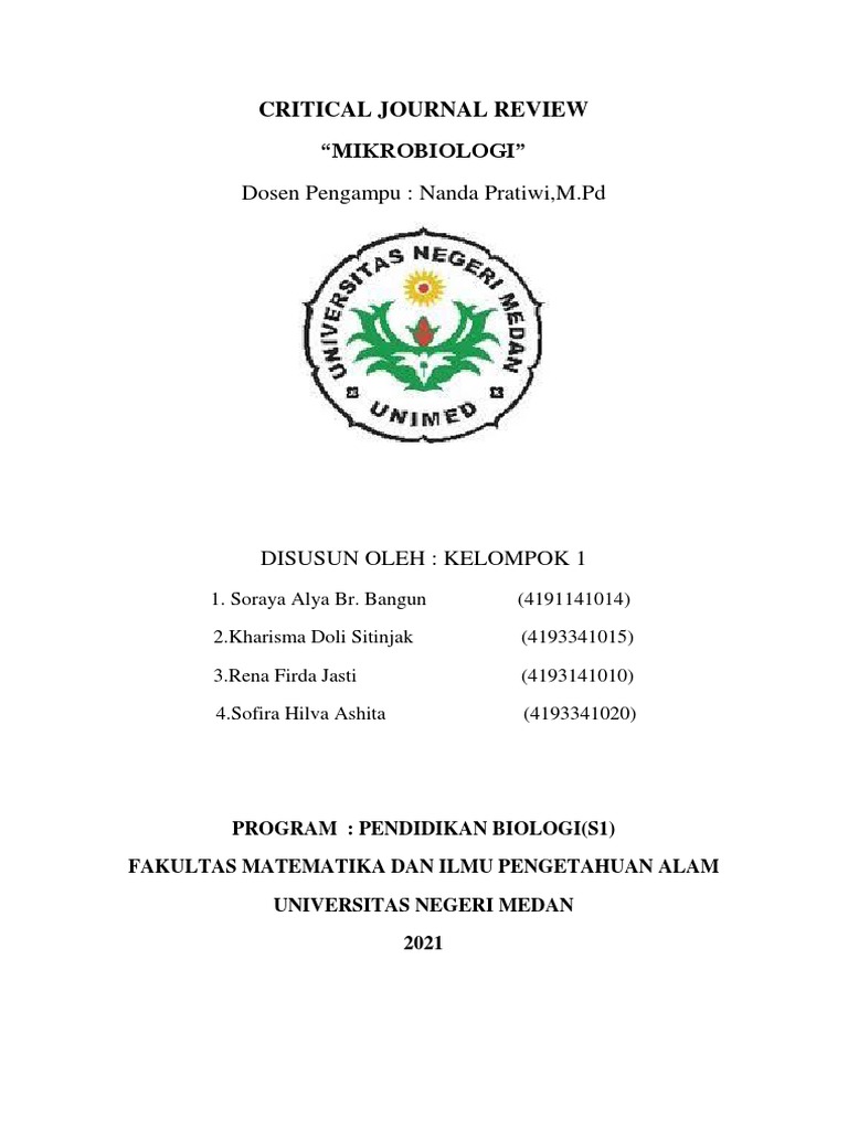 CJR Mikrobiologi - Kelompok 1 - PSPB 2019 B | PDF