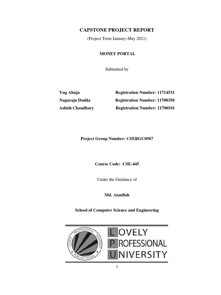 Capstone Project Report | PDF | Software Testing | Sql