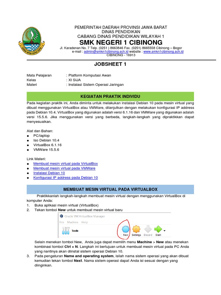 Jobsheet 1 Instalasi Sistem Operasi Jaringan Kelompok 6 - Bily Sepdiansyah | PDF