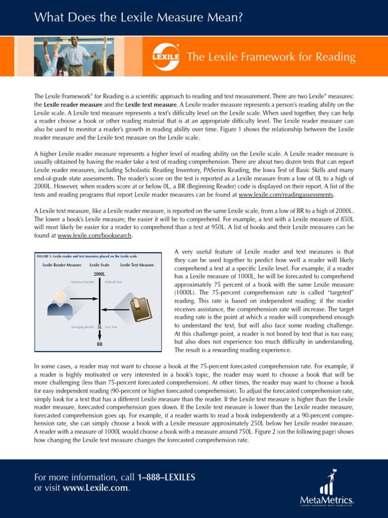 What Does The Lexile Measure Mean? | PDF | Reading Comprehension ...