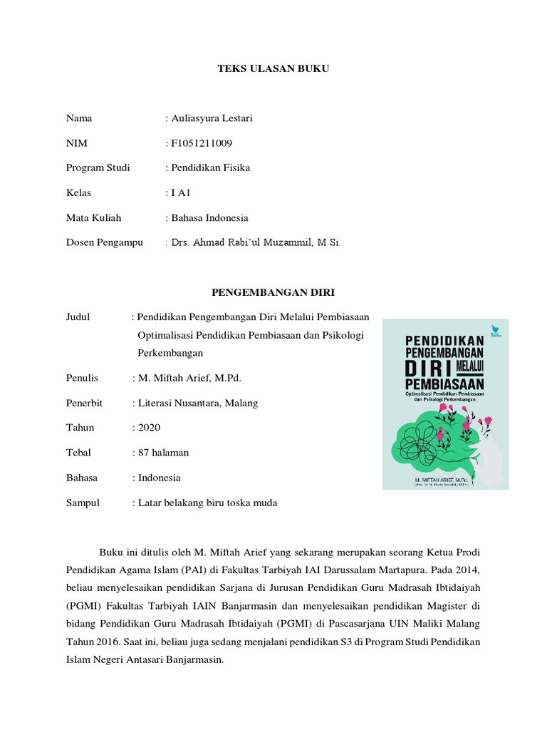 Contoh Ulasan Buku Pdf