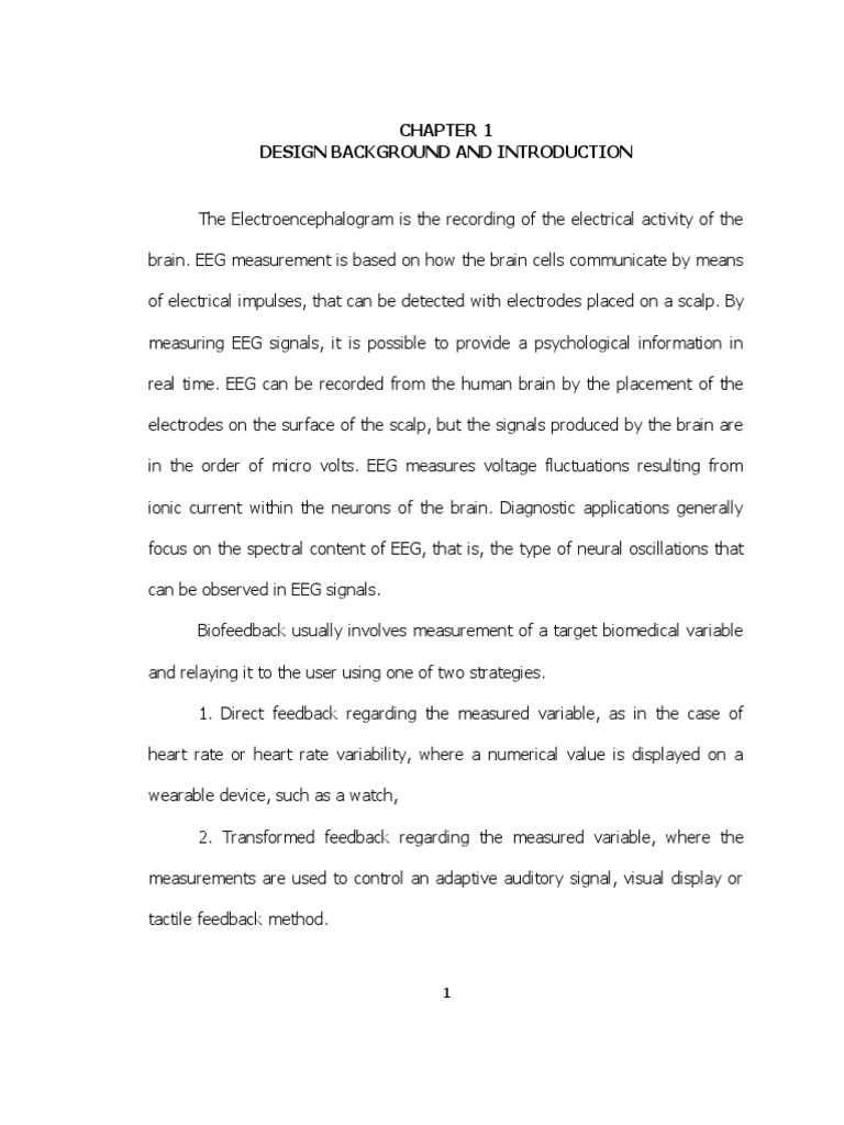 Brain Signal Amplifier For 6-Channel EEG-based Biofeedback Device | PDF ...