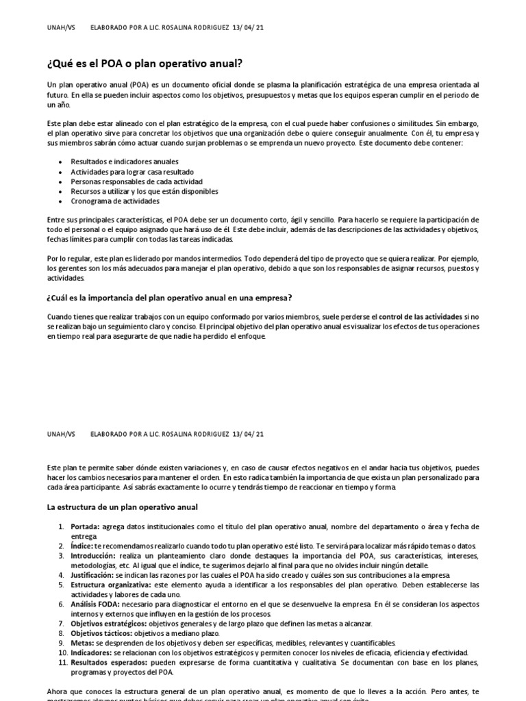 Pasos para Elaborar POA | PDF | Presupuesto | Planificación estratégica