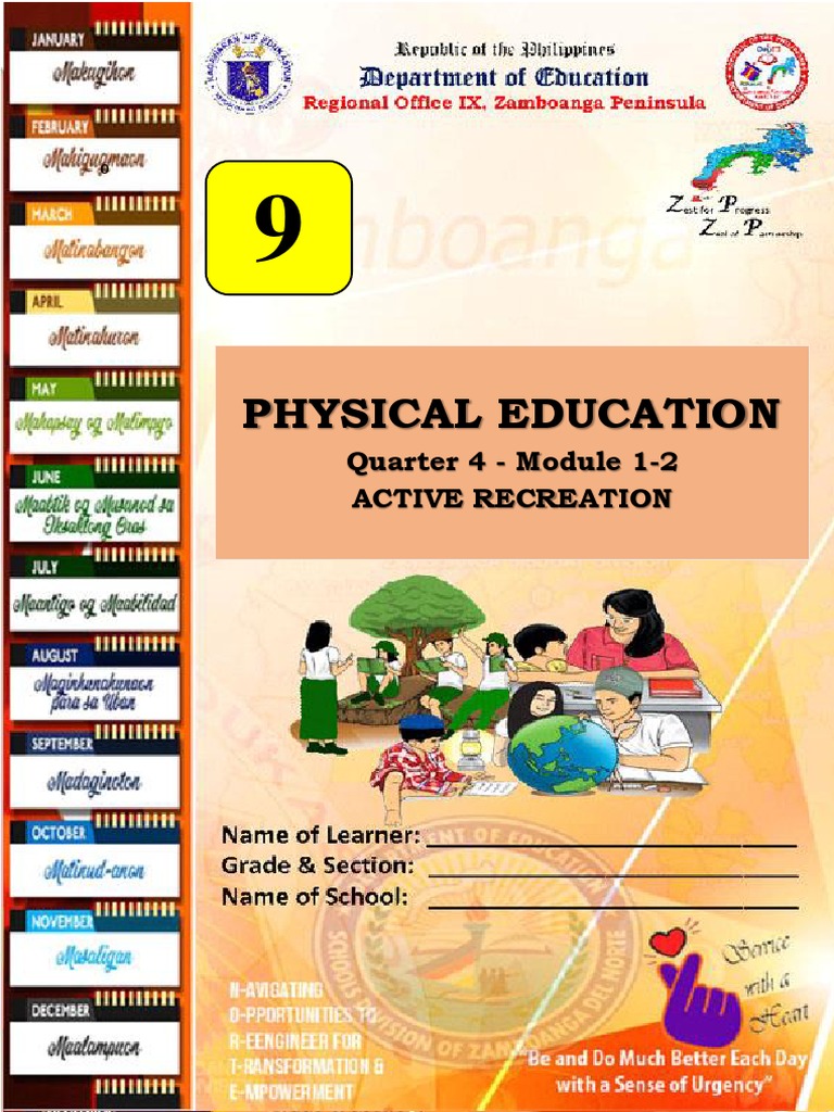 Grade 9 P.E. Q4 Module 1 2 WK1 2ra | PDF | Physical Fitness | Recreation