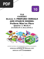 TVL - (Cookery) Cookery Grade 12 - Quarter 1: Subject Area/ Level | PDF ...