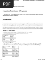 IR Value For Electrical Cable and Wiring | PDF | Insulator (Electricity ...