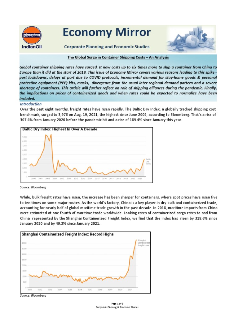 Container Shipping Costs Surge Analysis | PDF | Containerization | Cargo