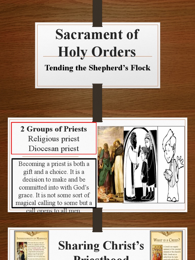 Sacrament of Holy Orders | PDF | Priest | Eucharist