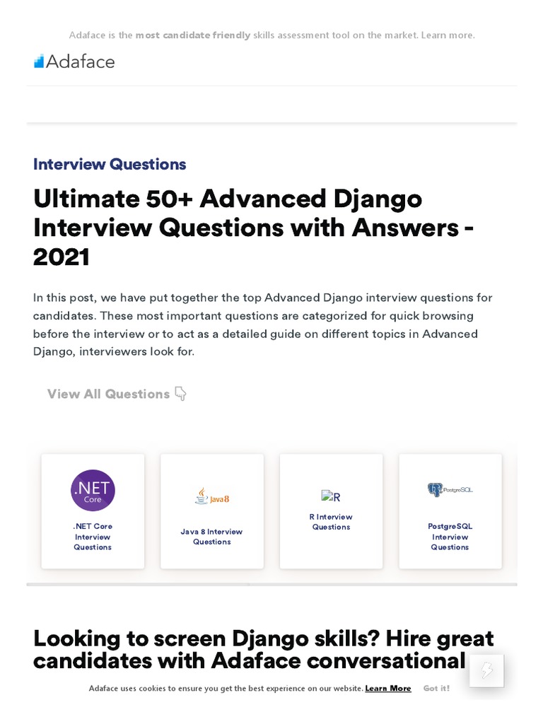 50+ Latest Advance Django Most Important Interview Questions Updated ...