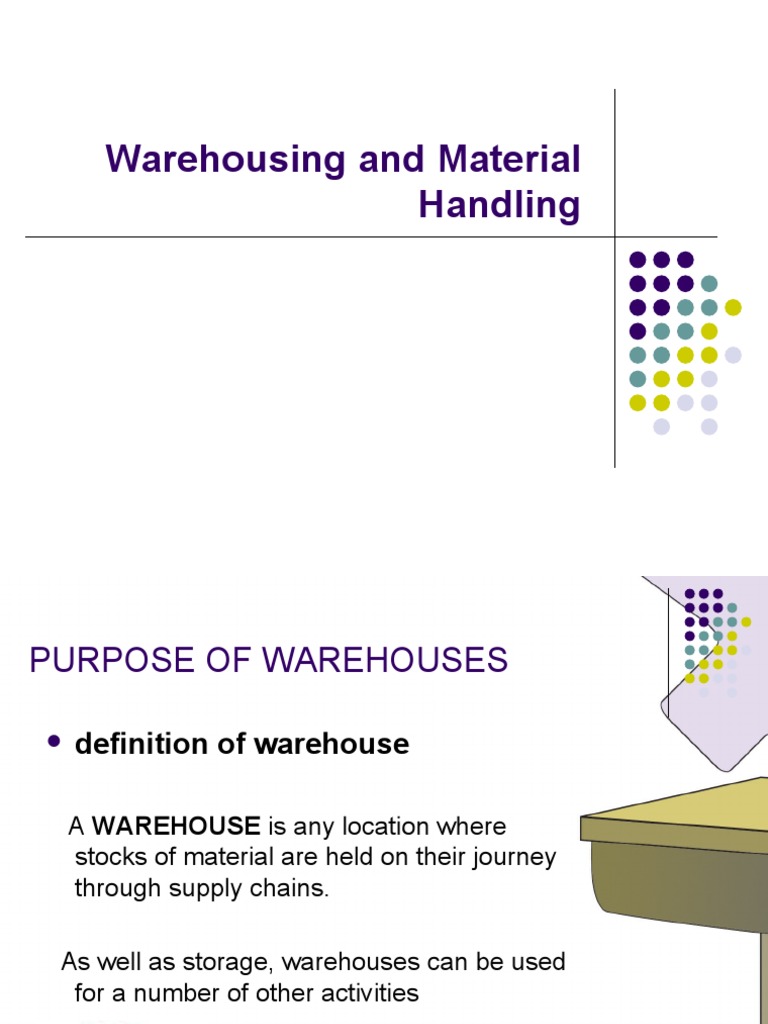 Warehousre and Material Handling | PDF | Warehouse | Logistics