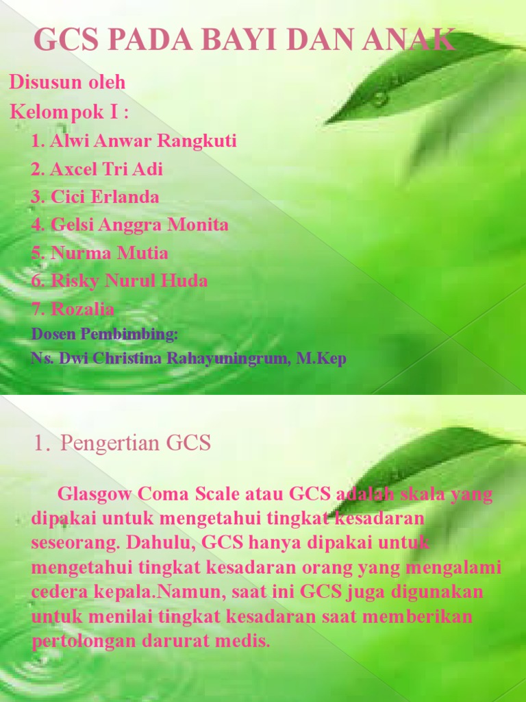 Penilaian GCS pada Bayi dan Anak | PDF | Kesehatan Holistik | Sains ...