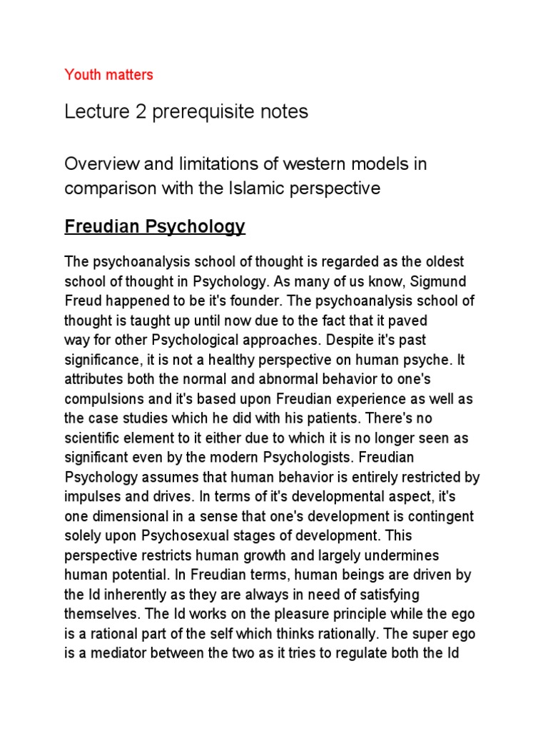 Notes. L | PDF | Id | Sigmund Freud