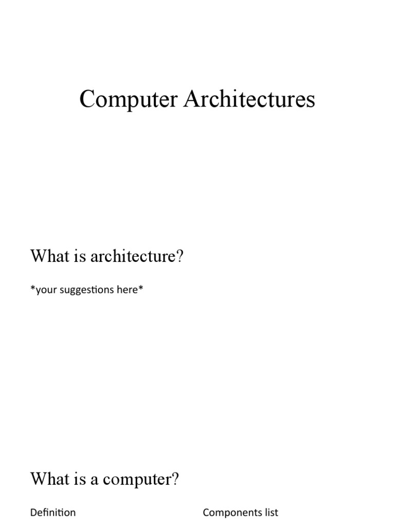 Computer Architectures | PDF