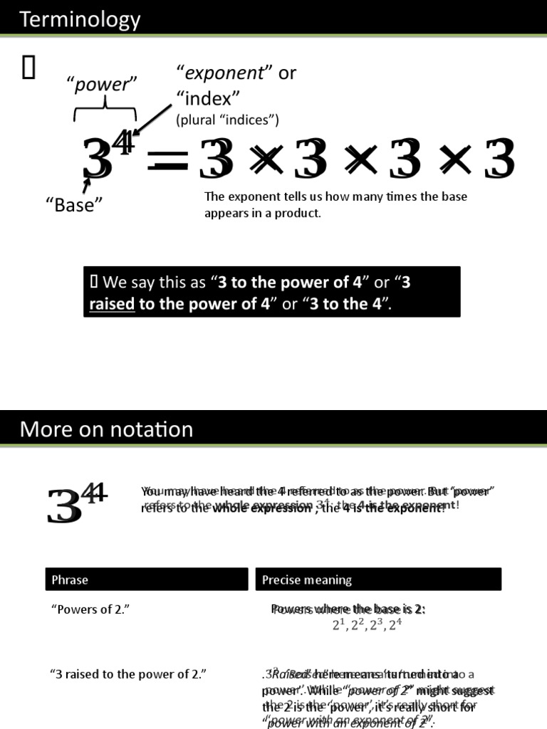 Index Law | PDF | Multiplication | Exponentiation