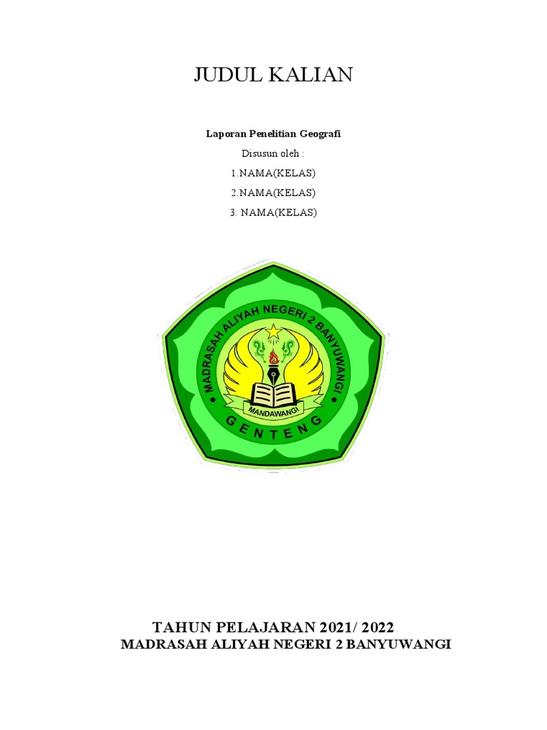 Format Laporan Penelitian Geografi | PDF