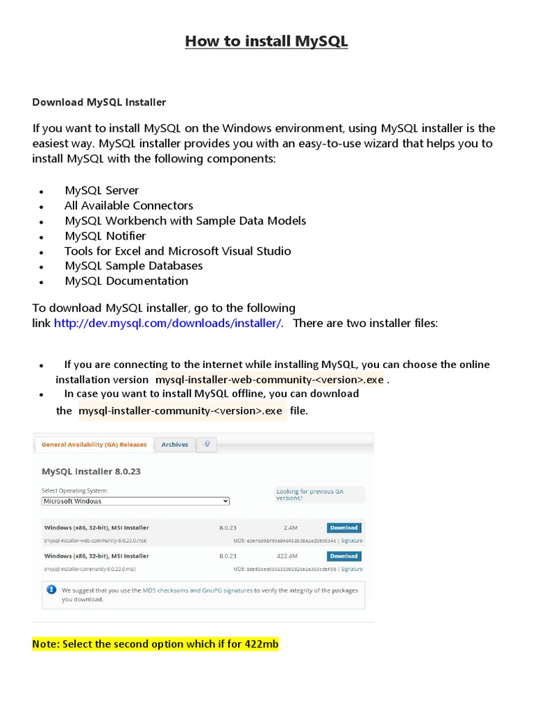 How To Install MySQL | PDF | My Sql | Databases