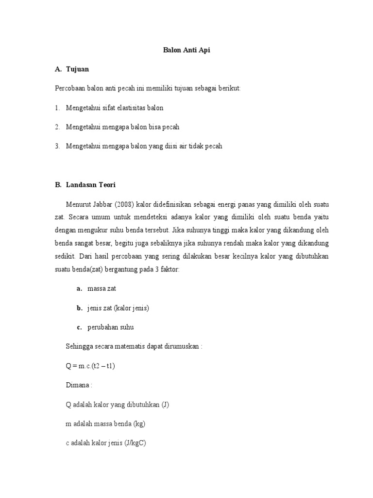 Balon Anti Api | PDF