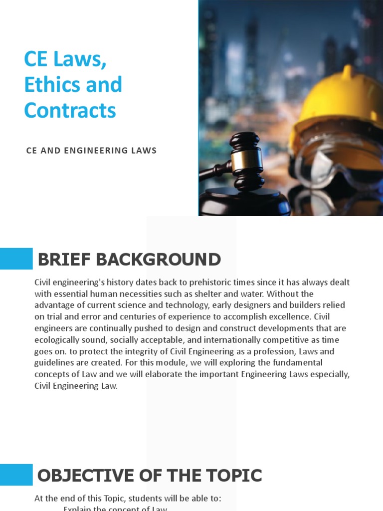 Module 1 - CE and Engineering Laws | PDF | Judiciaries | Bill (Law)