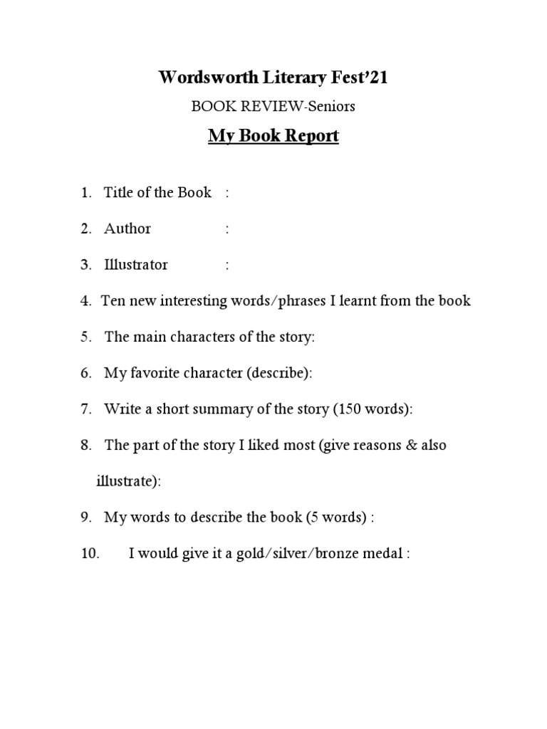 My Book Report | PDF