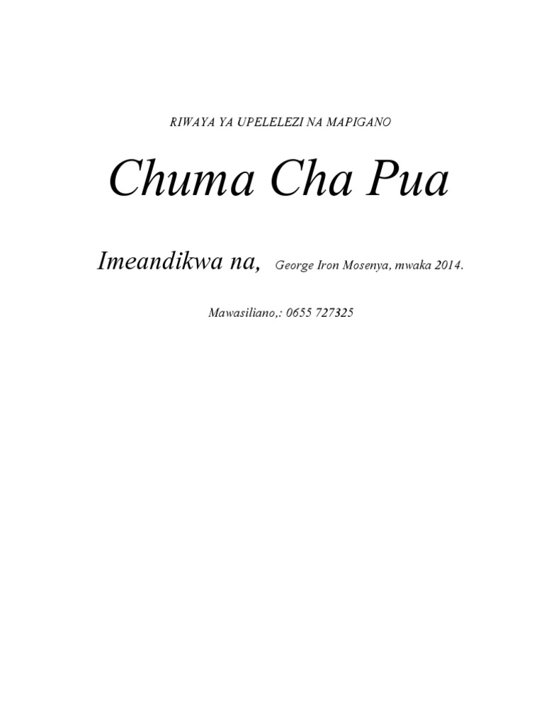 Chuma Cha Pua Kitabu | PDF