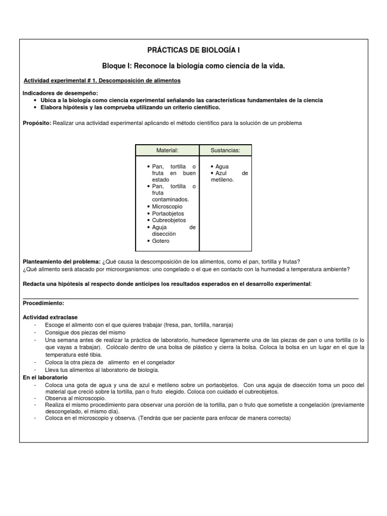 Practicas de Biologia I 2011 | PDF | Biología Celular) | Organismos