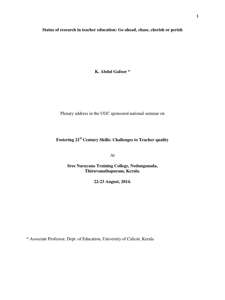 Research in Teacher Education | PDF | Teachers | Curriculum