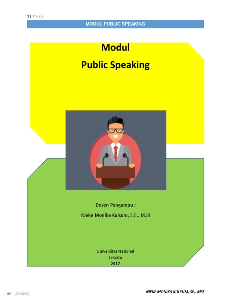 Modul Public Speaking | PDF