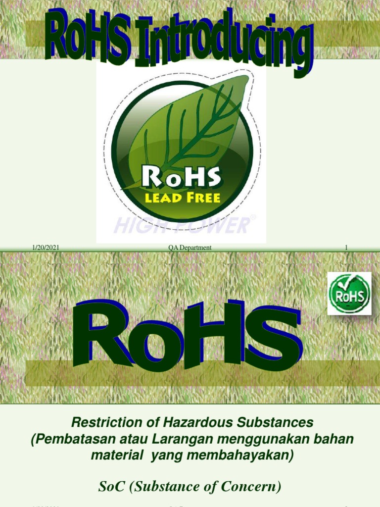 "Panduan RoHS untuk Industri" | PDF