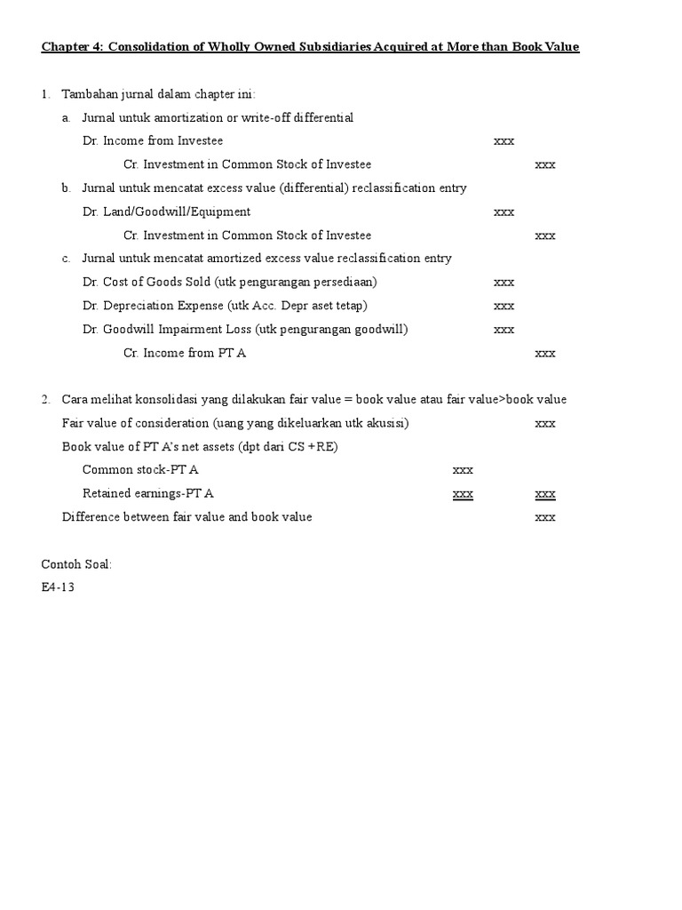 Catatan Lab Chapter 4 | PDF | Book Value | Equity (Finance)