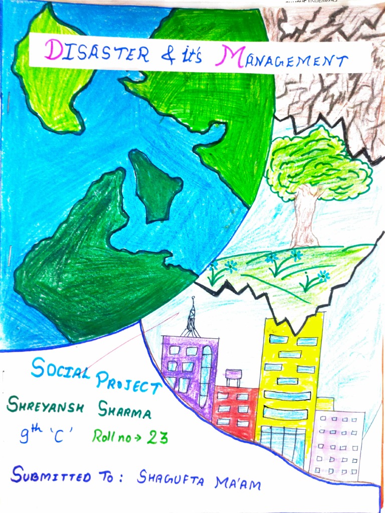 Class 9 Disaster Management Project Cover | PDF