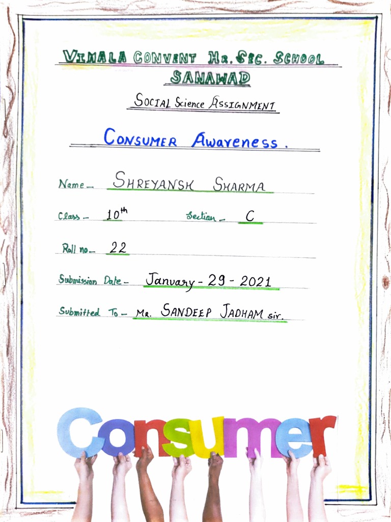 Consumer Awareness Project Class 9 | PDF