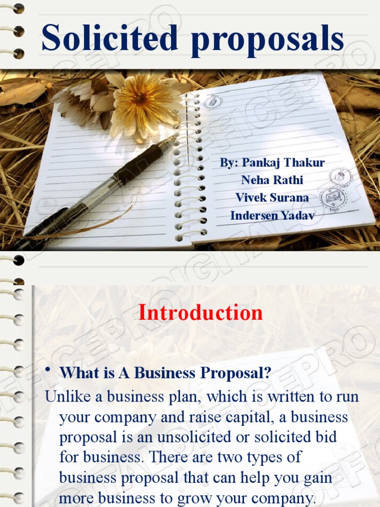 Solicited Proposal | PDF | Request For Proposal | Business