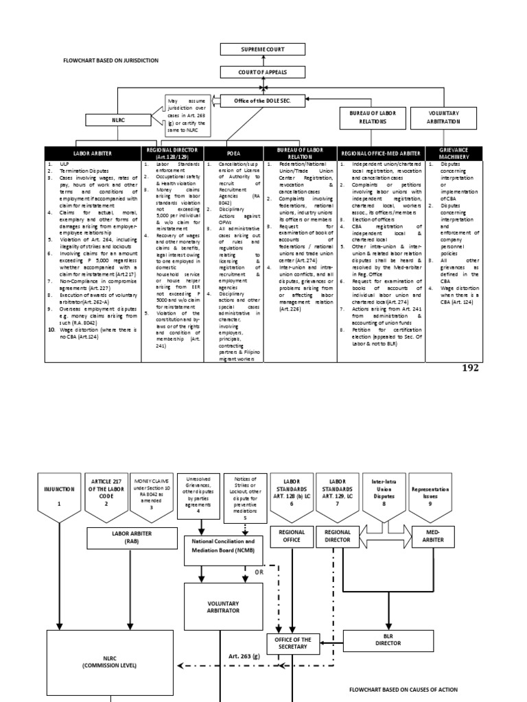 Labor Dispute Jurisdiction Flowchart | PDF | Prosecutor | Arbitration