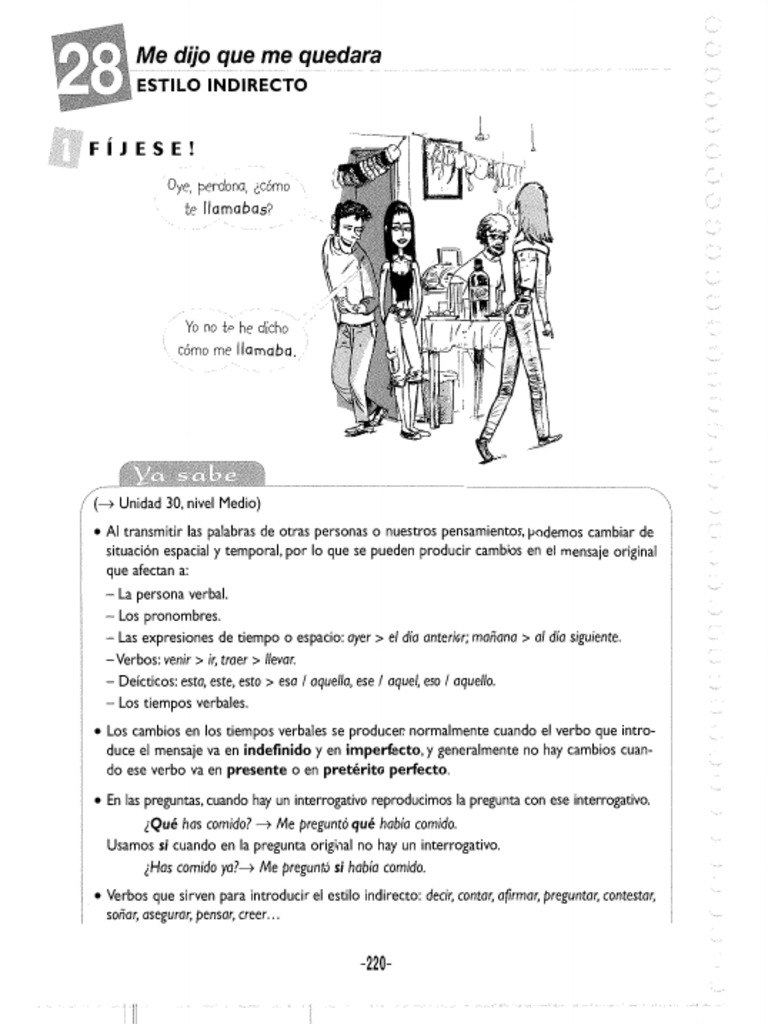 Estilo Indirecto B2 | PDF