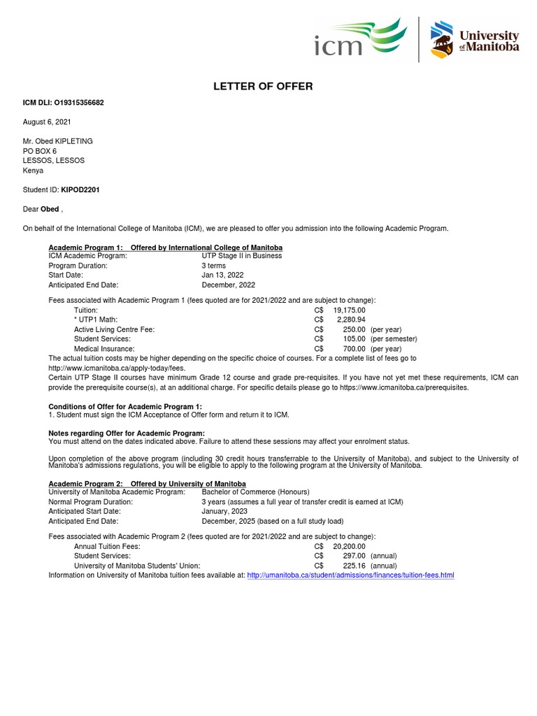 KIPOD2201 ICM UTP Stage II in Business Offer | PDF | Fee | Academic Degree