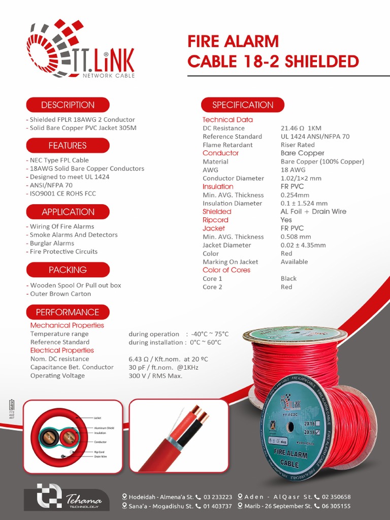 Data Sheet FIRE ALARM CABLE | PDF