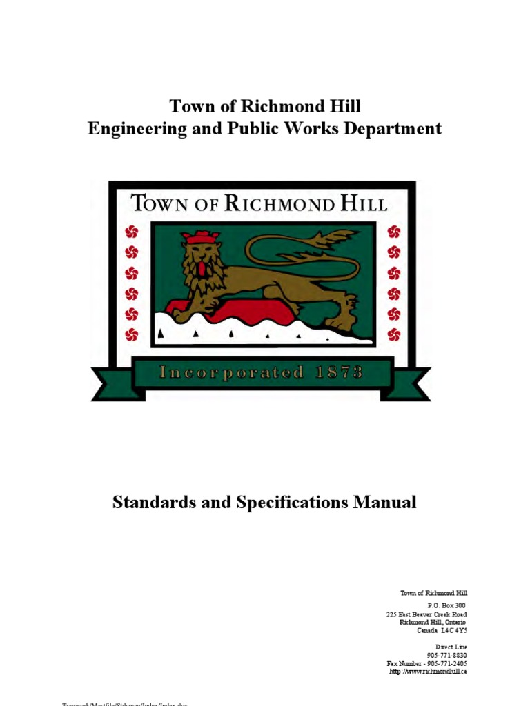 Epw Standards Specification Manual | PDF | Sanitary Sewer | Storm Drain